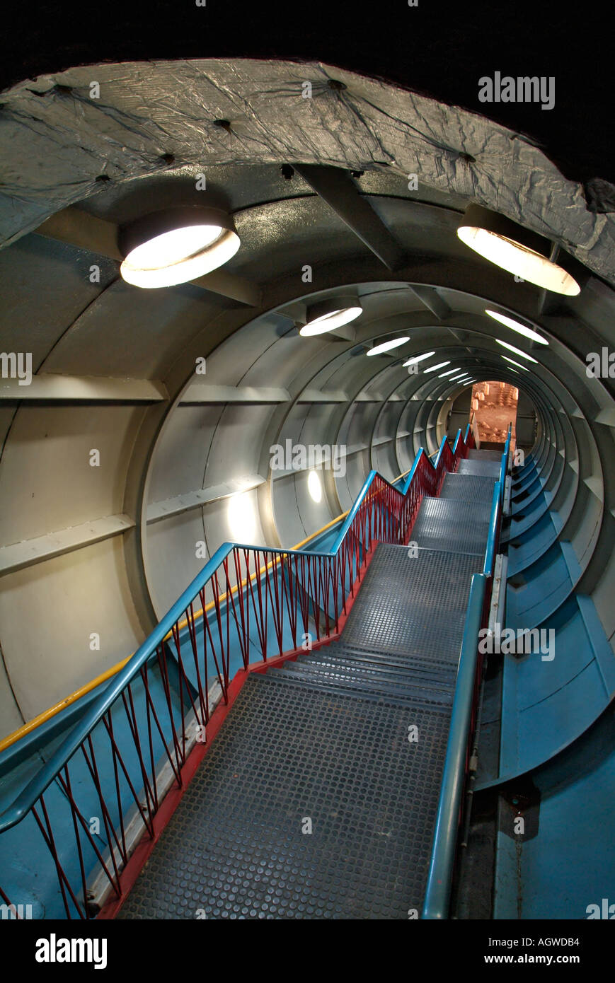 Inside the Atomium centrepiece of the Exposition Universelle et ...