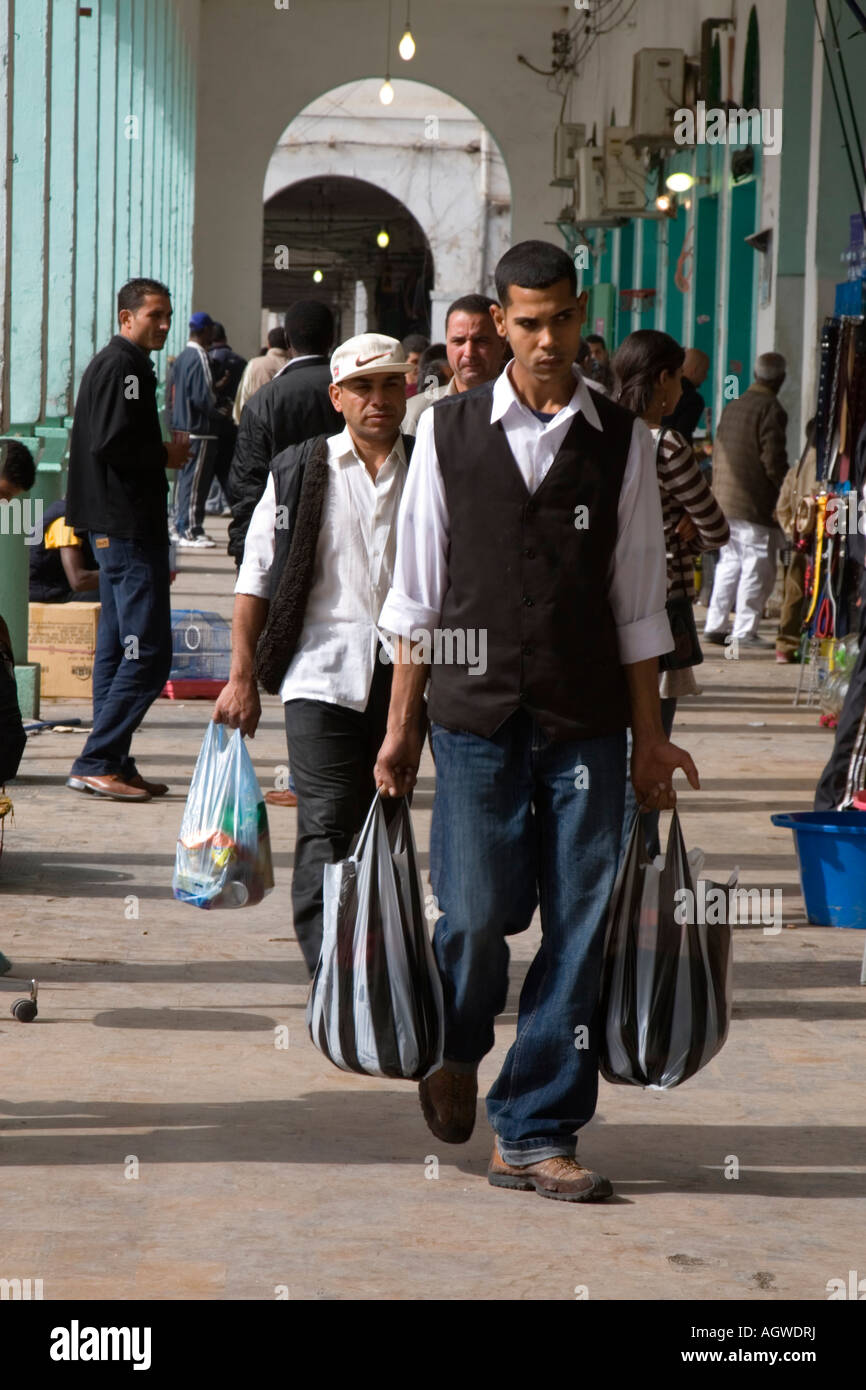 Tripoli, Libya. Men, Shoppers, Rashid Street Market Stock Photo - Alamy