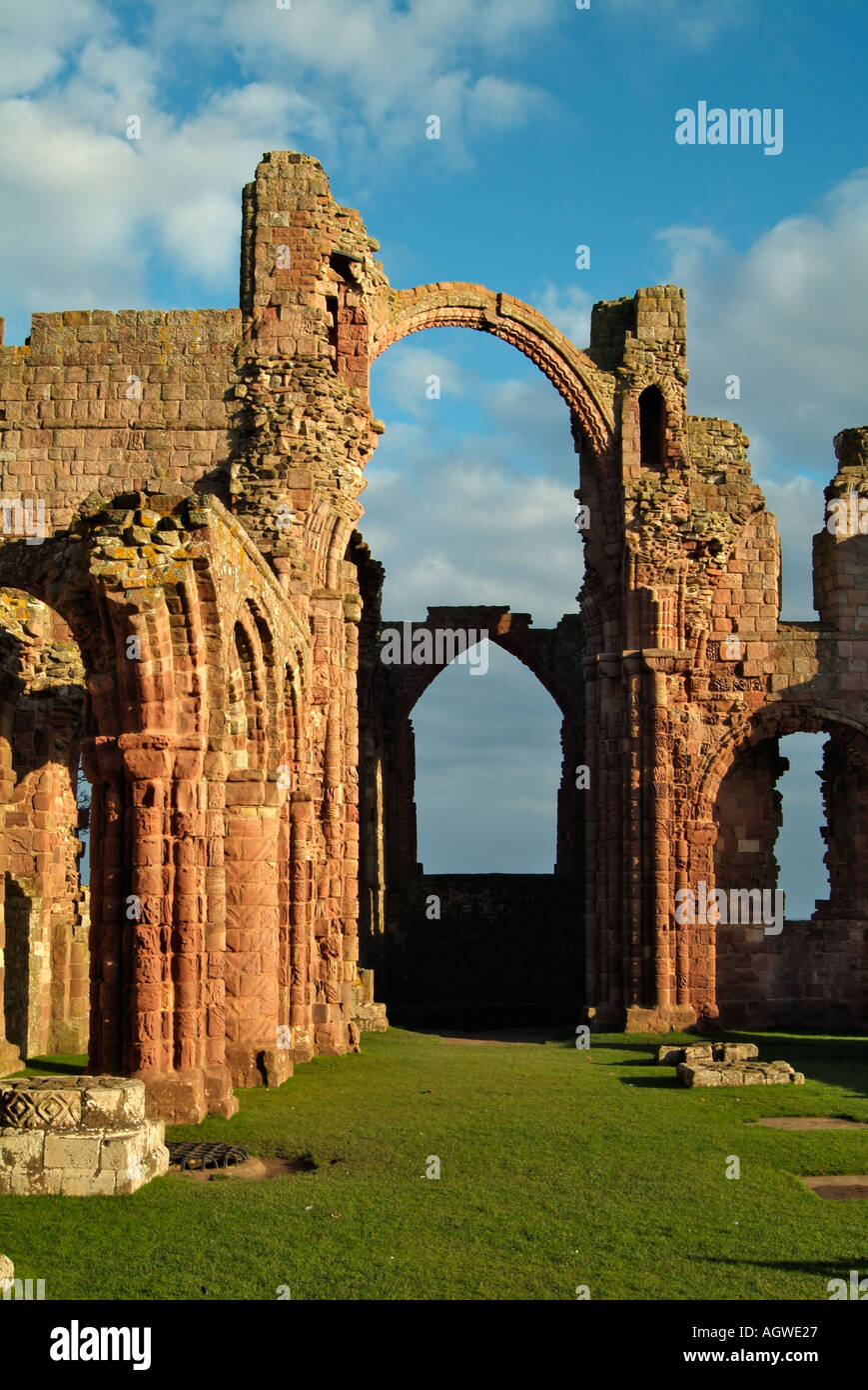 Lindisfarne Priory Holy Island Northumberland England Stock Photo - Alamy