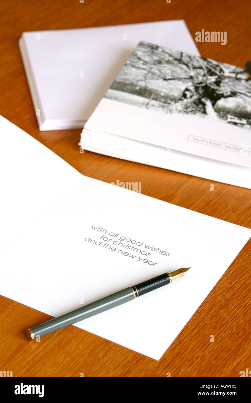 Christmas card writing hi-res stock photography and images - Alamy