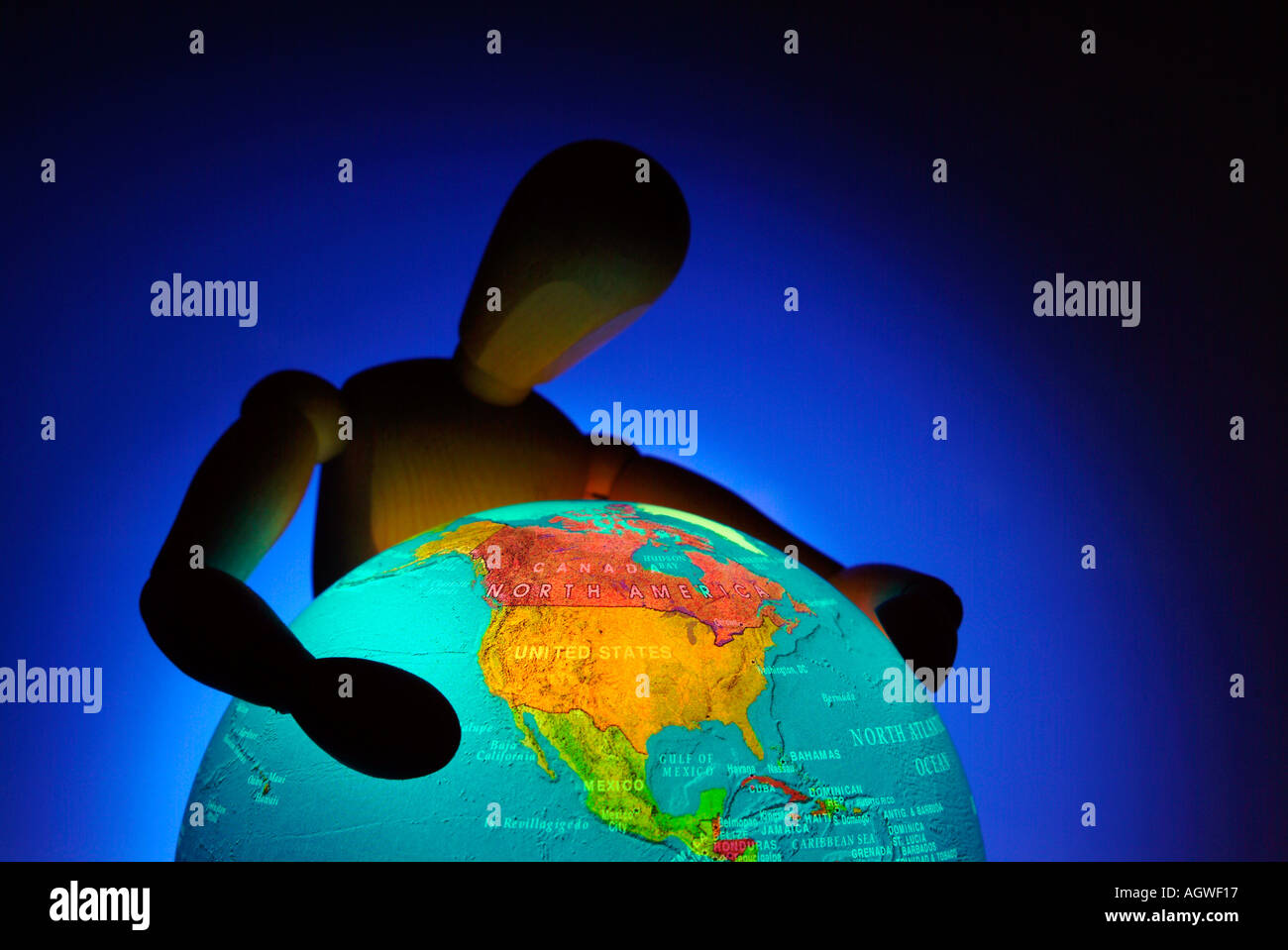 man embracing the world Stock Photo - Alamy