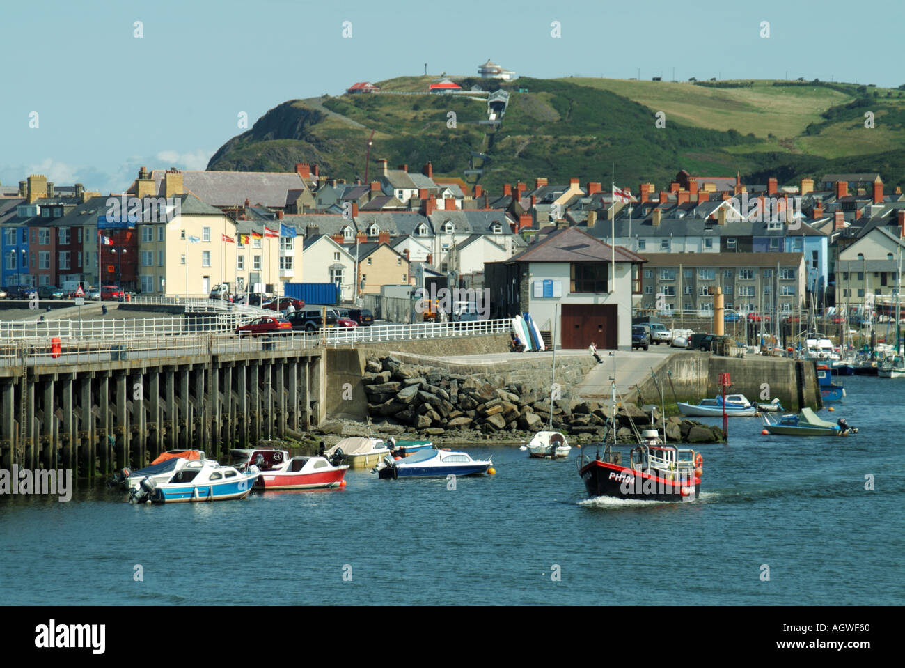 Boats in aberystwyth harbour ceredigion hi-res stock photography and ...
