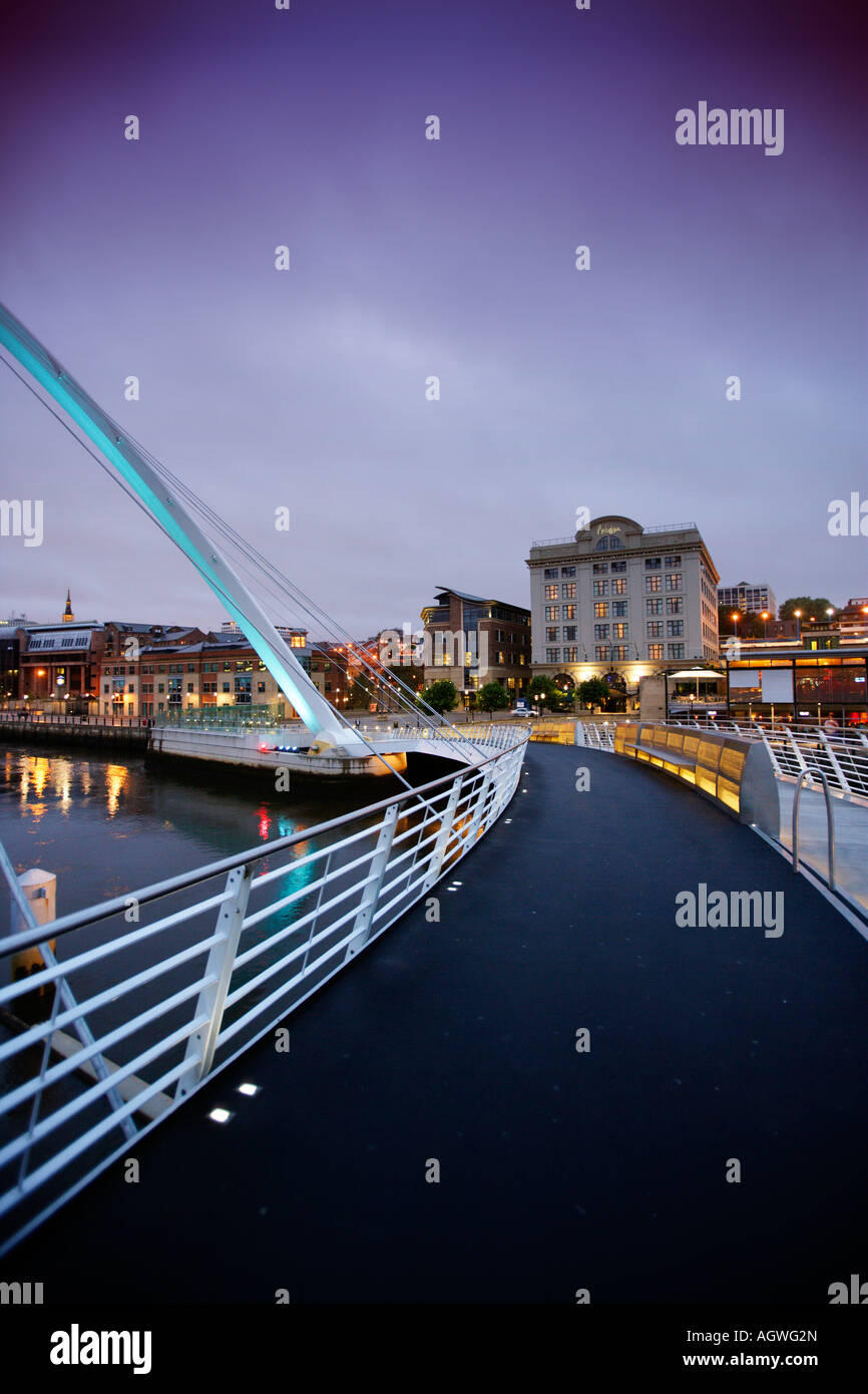 The Gateshead Millennium Bridge Over River Tyne, Connecting Gateshead ...