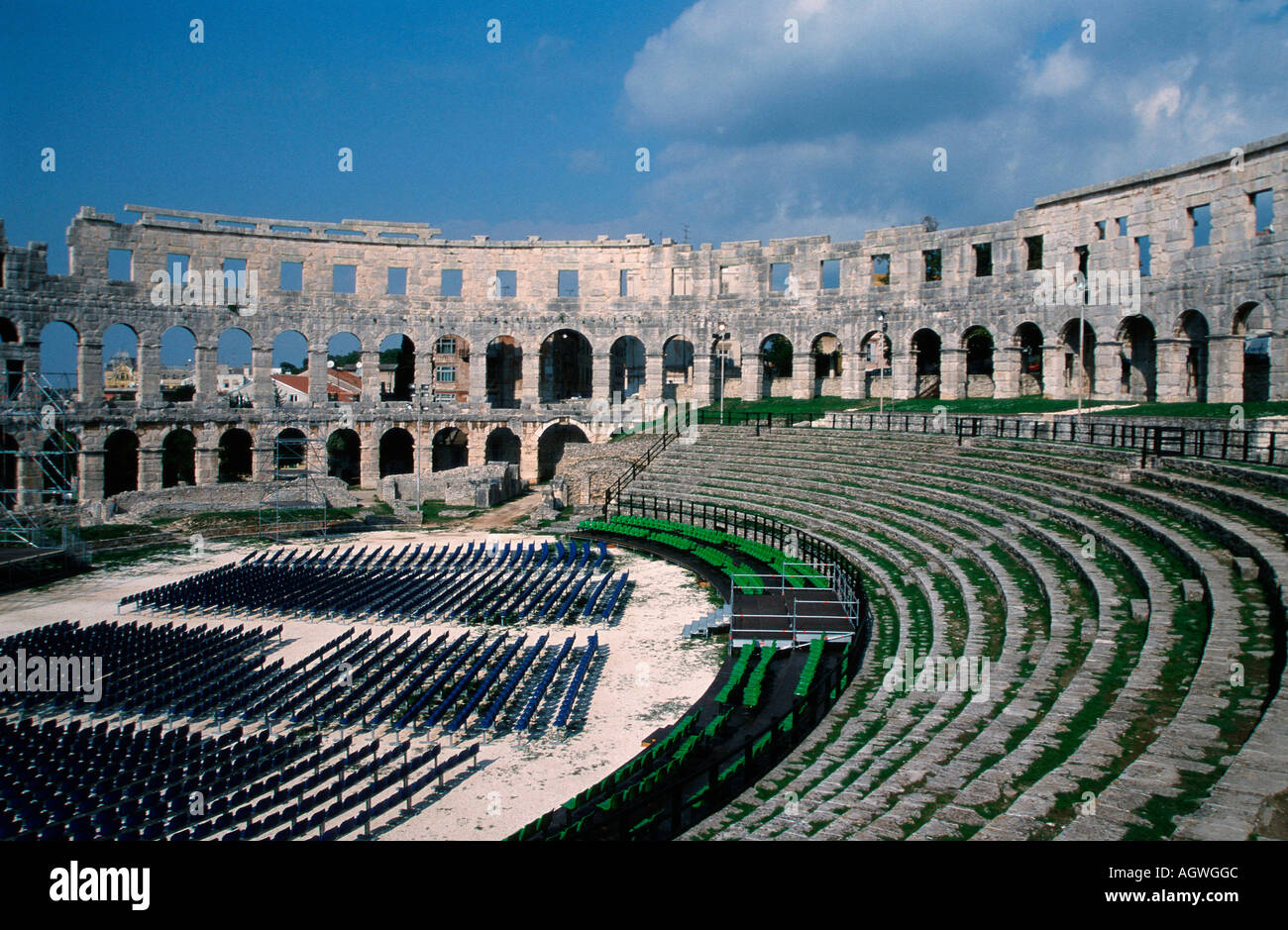 Roman amphitheatre / Pula Stock Photo - Alamy