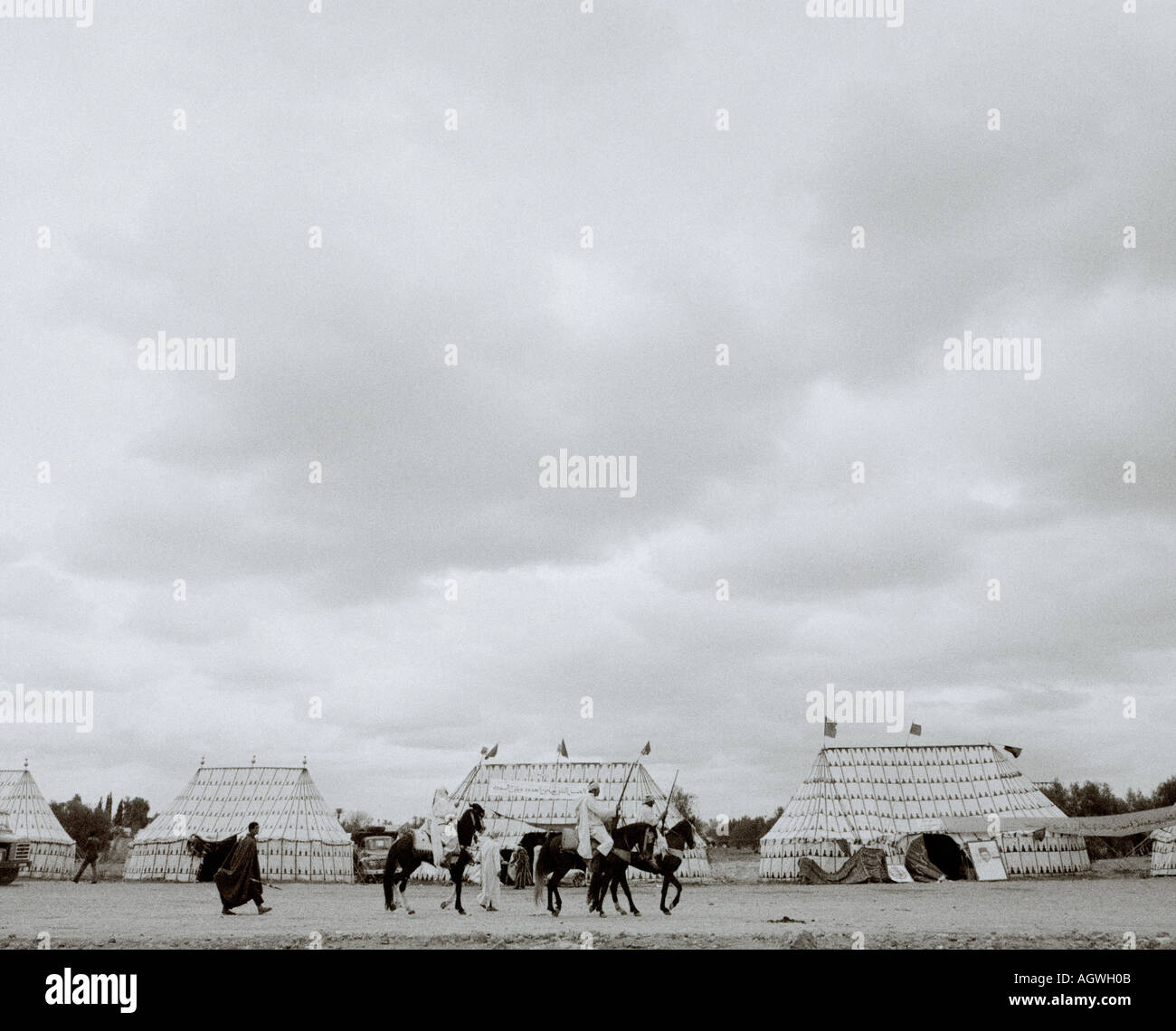 Noble Berber horsemen in Marrakech Marrakesh in Morocco in the Maghreb ...