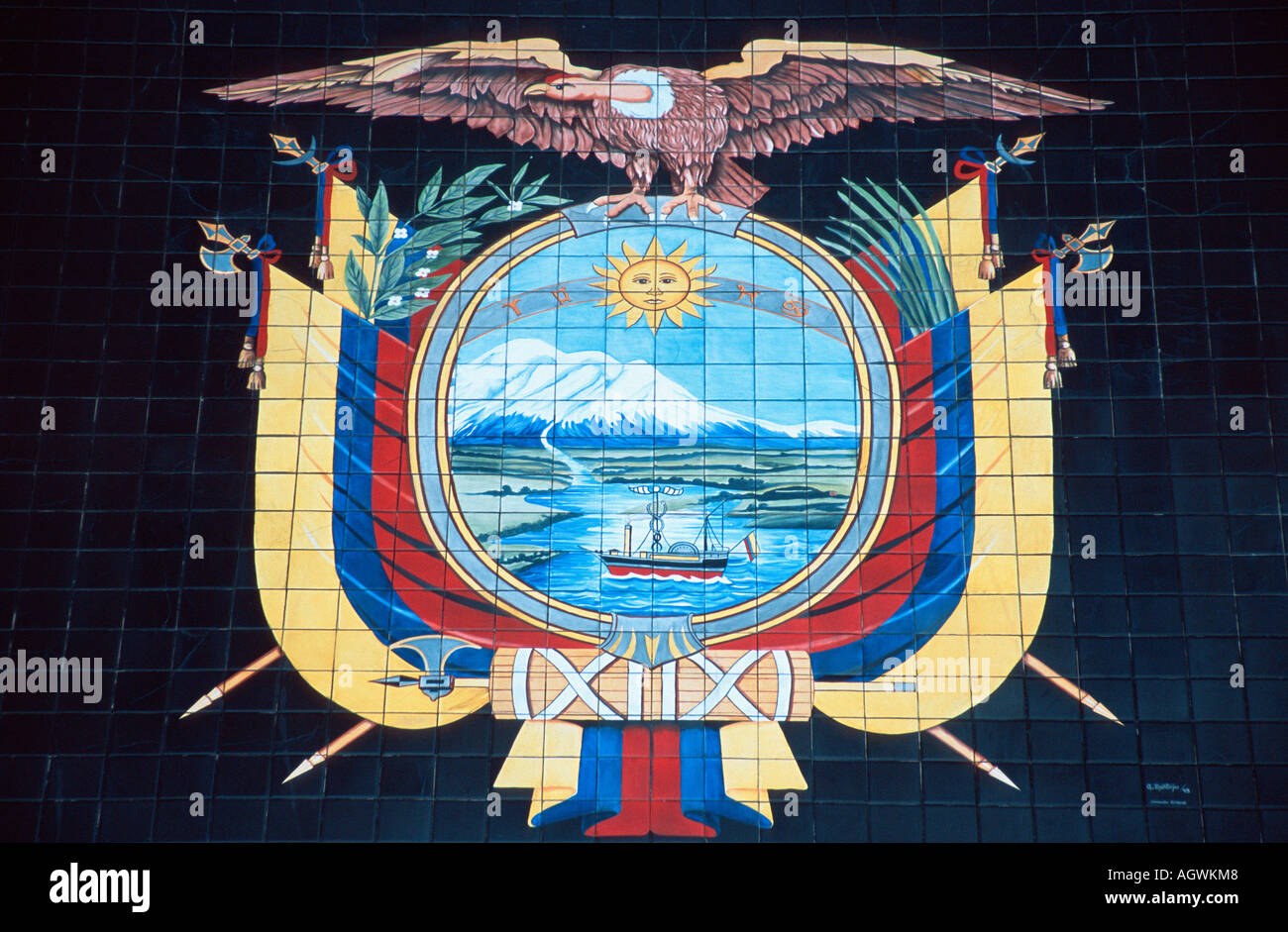 Ecuadors Coat of Arms / Ekuadors Staatswappen Stock Photo - Alamy