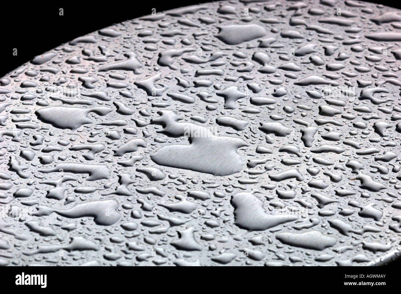 Water On Stainless Steel Stock Photo - Alamy