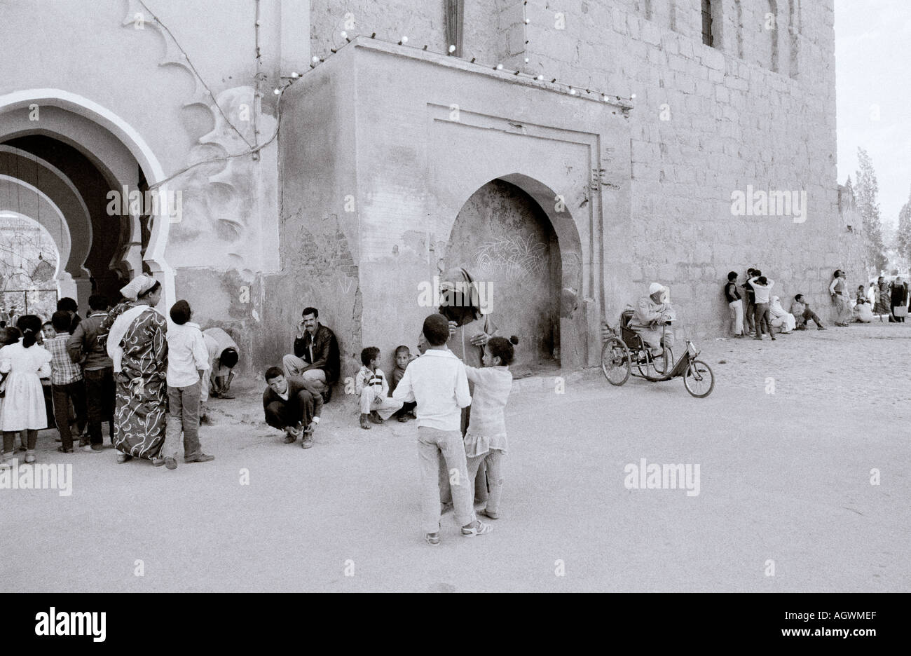 Street life in Marrakech Marrakesh in Morocco in the Maghreb in North ...