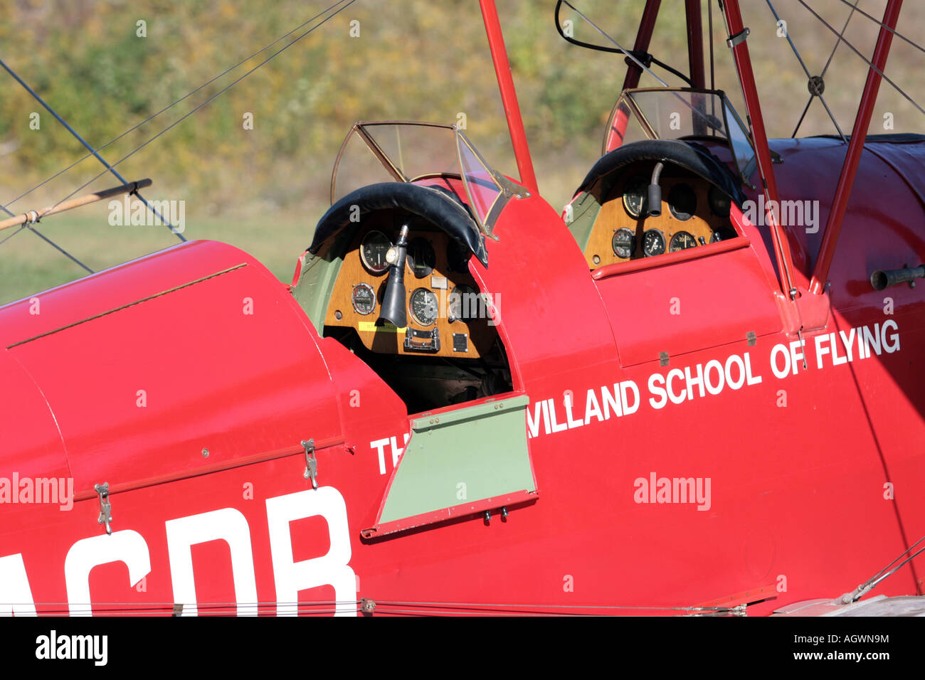 Vintage biplane tiger moth cockpit hi-res stock photography and images ...