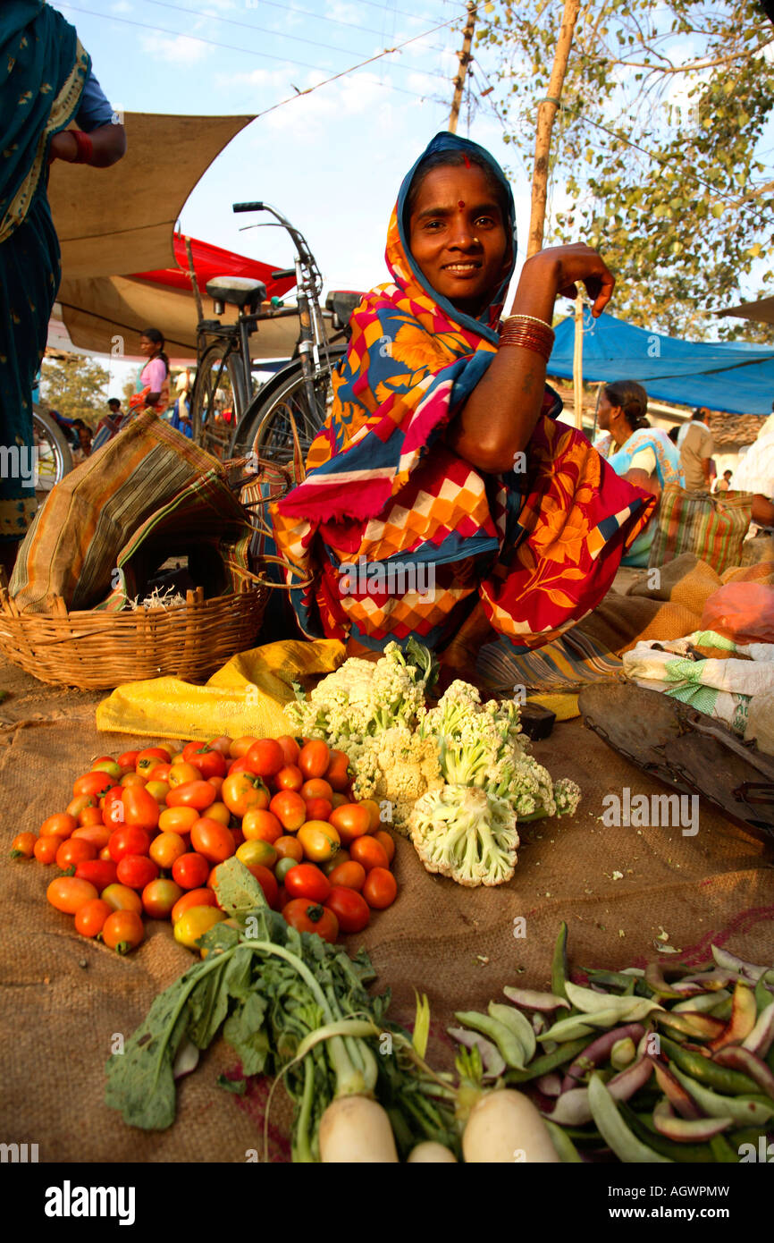 Indian woman selling vegetables hi-res stock photography and images - Alamy