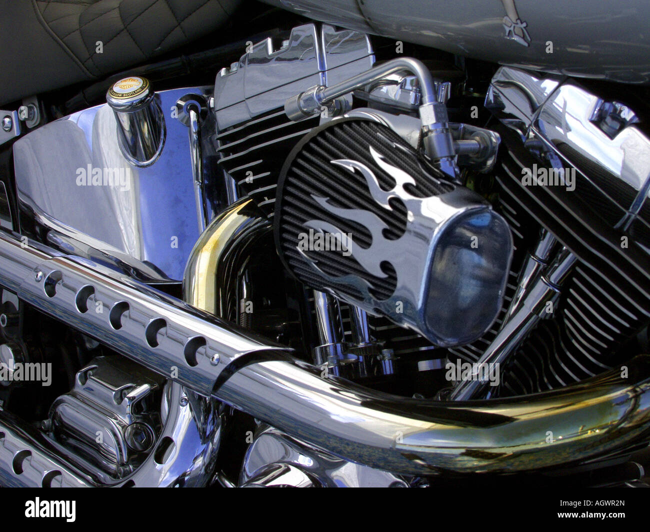Close up of Harley Davidson motorcycle engine Stock Photo - Alamy