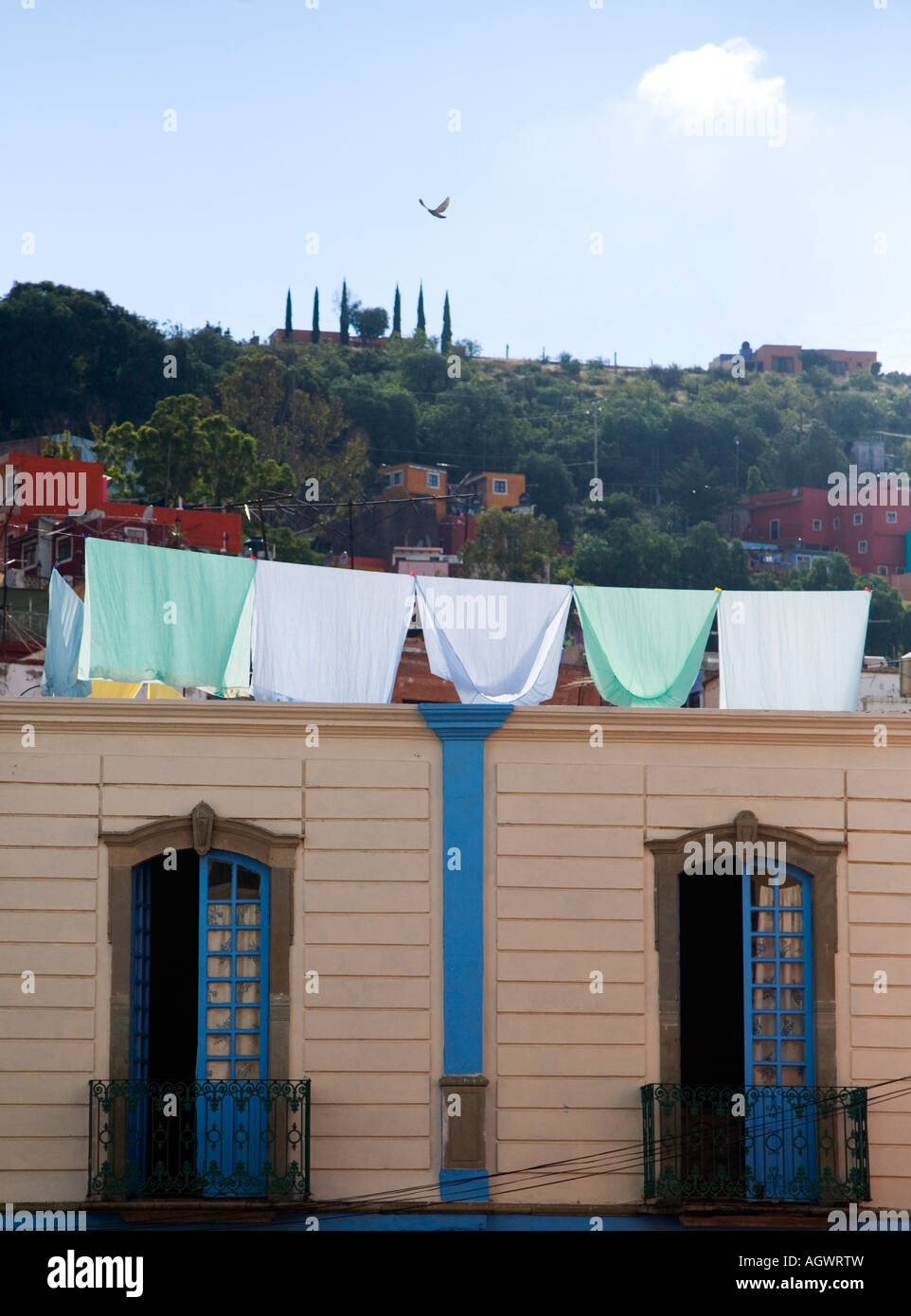 Sheets drying in the sun Stock Photo - Alamy