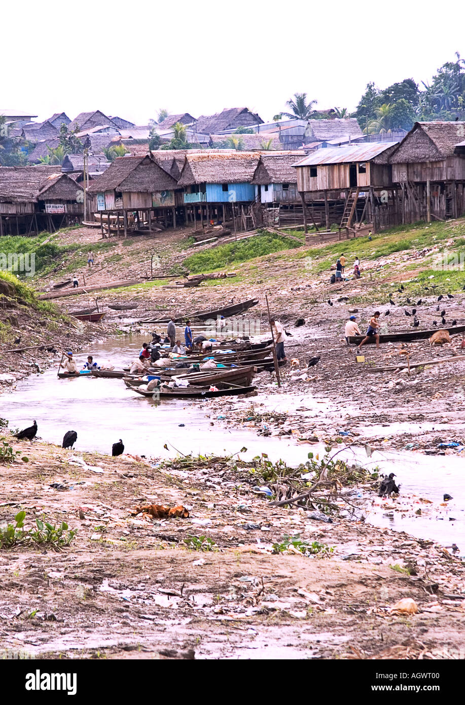 Amazon River Village Stock Photo - Alamy