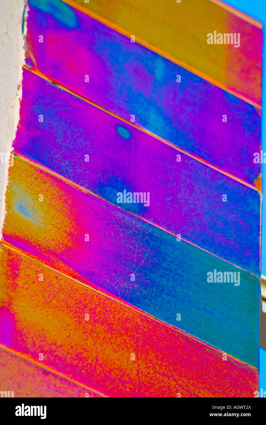 Colorful abstract wall panels Stock Photo - Alamy