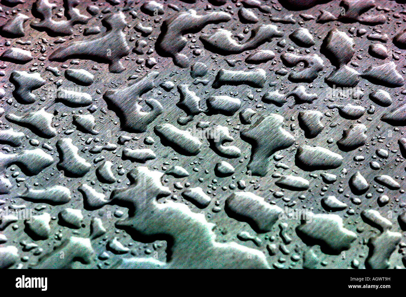 Water On Stainless Steel Stock Photo - Alamy