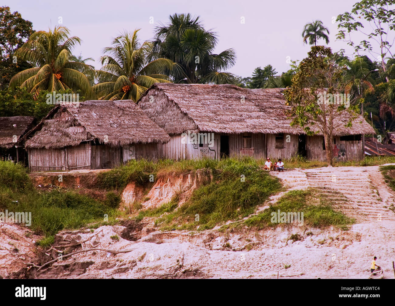 Amazon River Village Stock Photo - Alamy