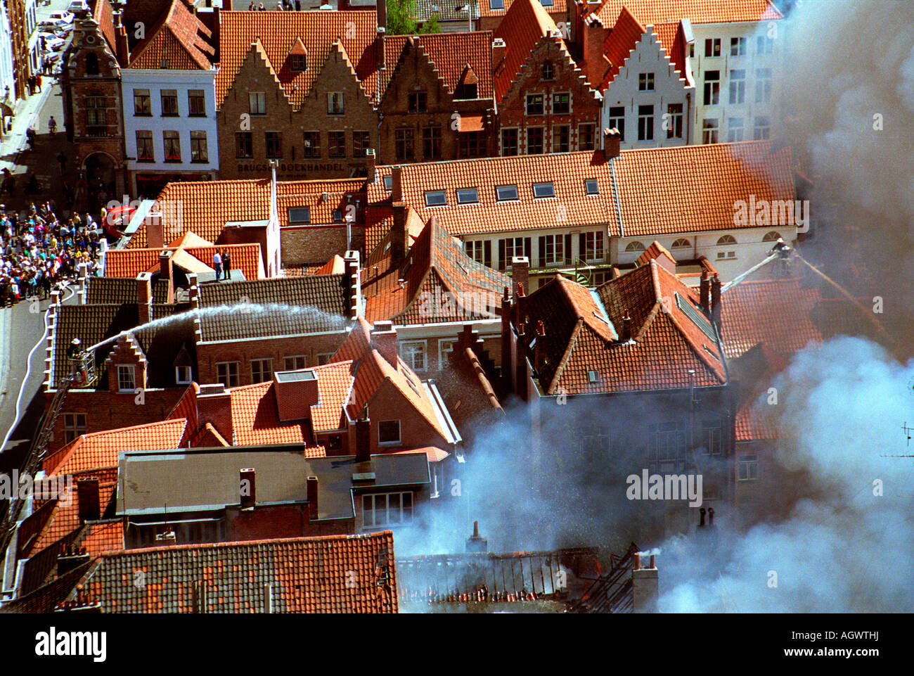 Belgian fireman, city of Bruges. circa 1990 Stock Photo - Alamy