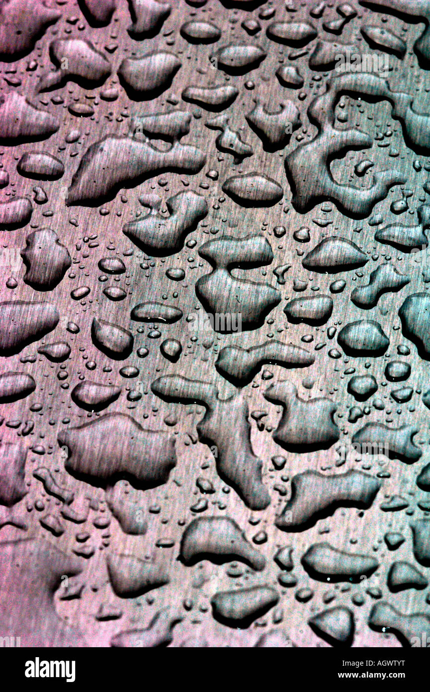 Water On Stainless Steel Stock Photo - Alamy