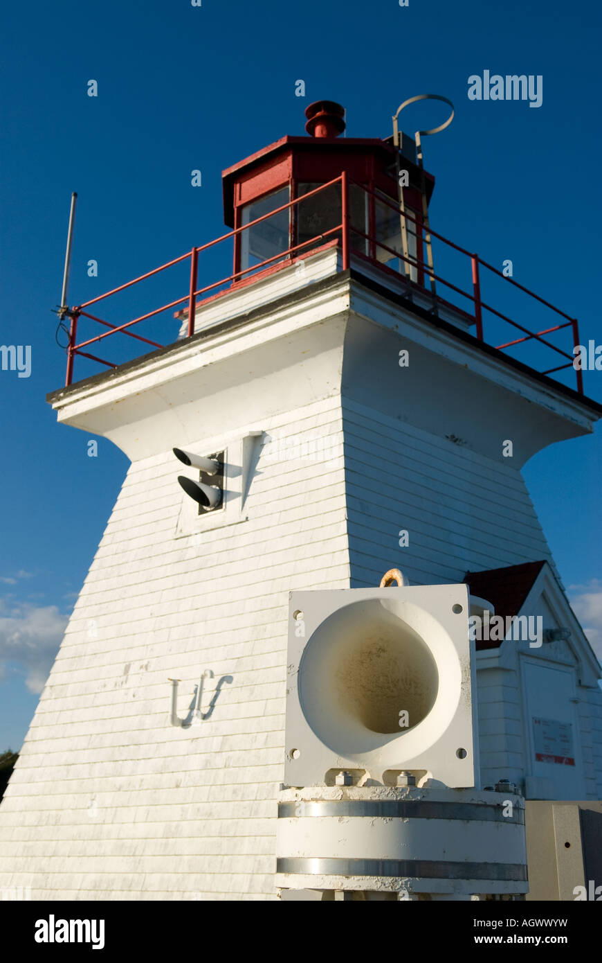 Lighthouse at Cape Enrage New Brunswick Stock Photo - Alamy