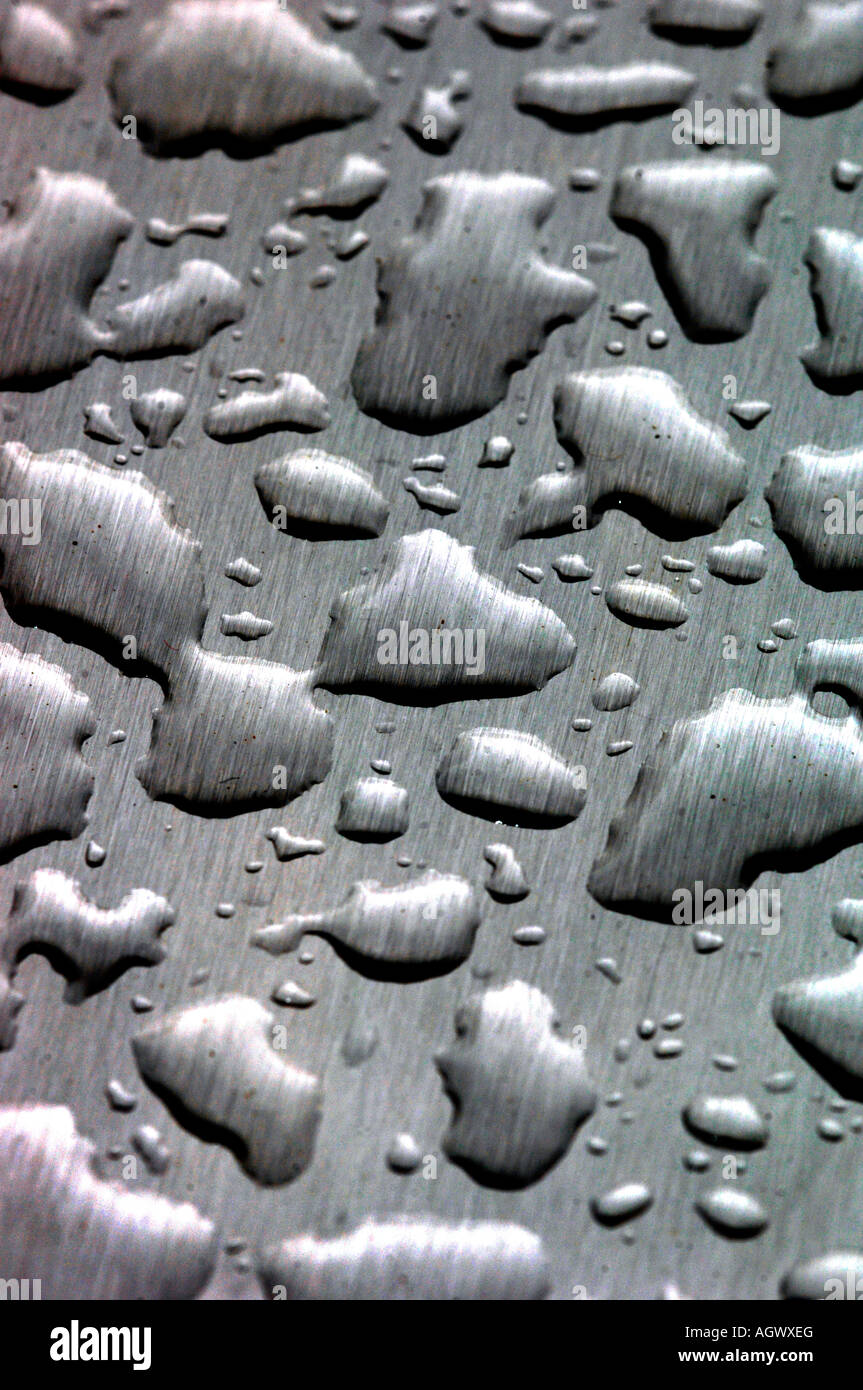 Water On Stainless Steel Stock Photo - Alamy