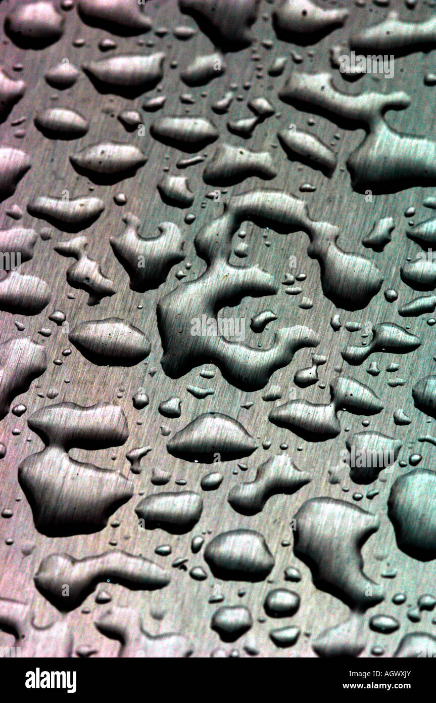 Water On Stainless Steel Stock Photo - Alamy