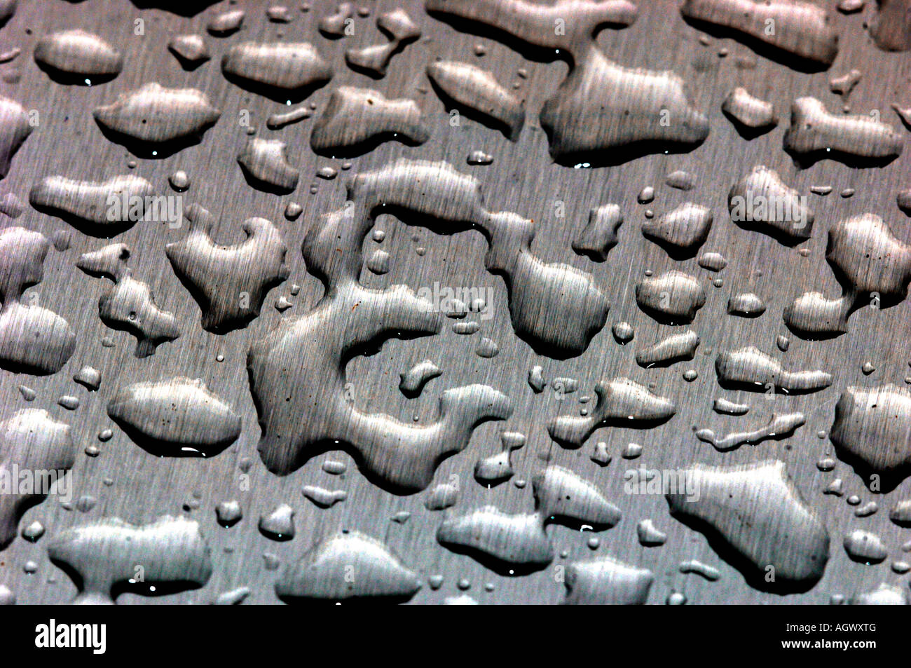 Water On Stainless Steel Stock Photo - Alamy