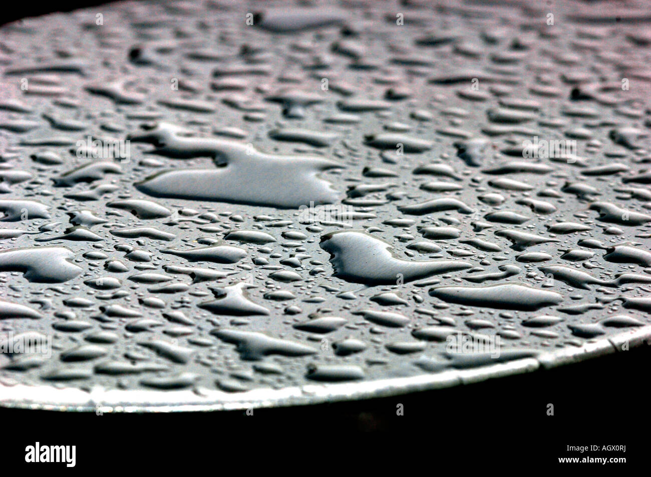 Water On Stainless Steel Stock Photo - Alamy