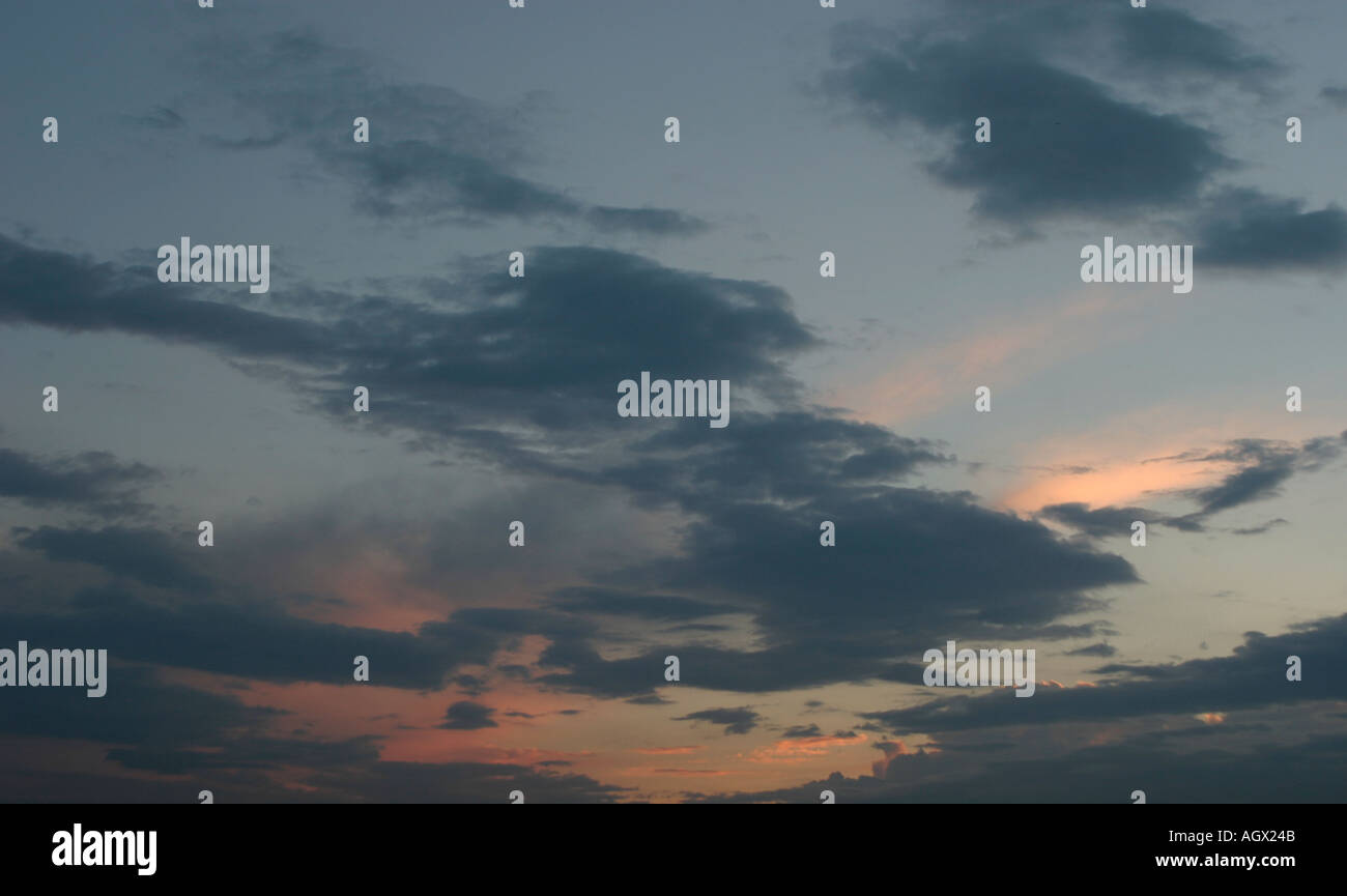 A dark sunset sky in summer Stock Photo - Alamy
