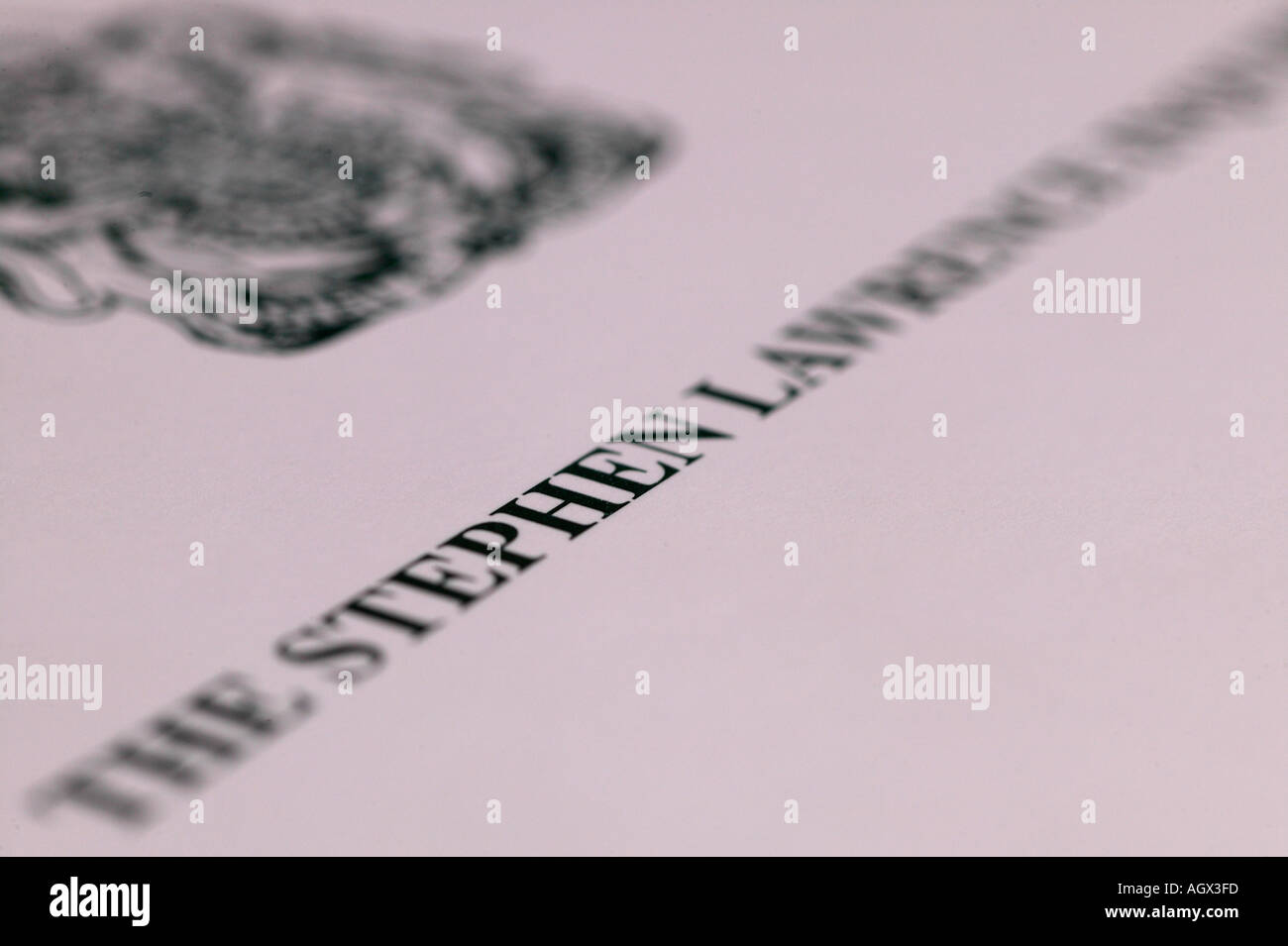 Stephen Lawrence inquiry Stock Photo - Alamy