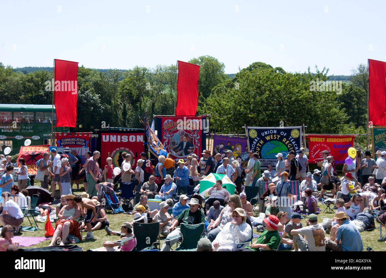The Tolpuddle Martyrs Festival and Rally at Tolpuddle in Dorset ...