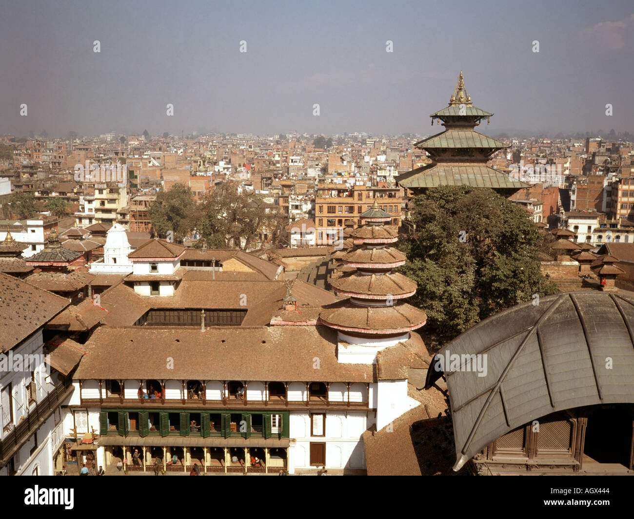 Nepal Kathmandu aerial view from the Royal Palace Stock Photo - Alamy