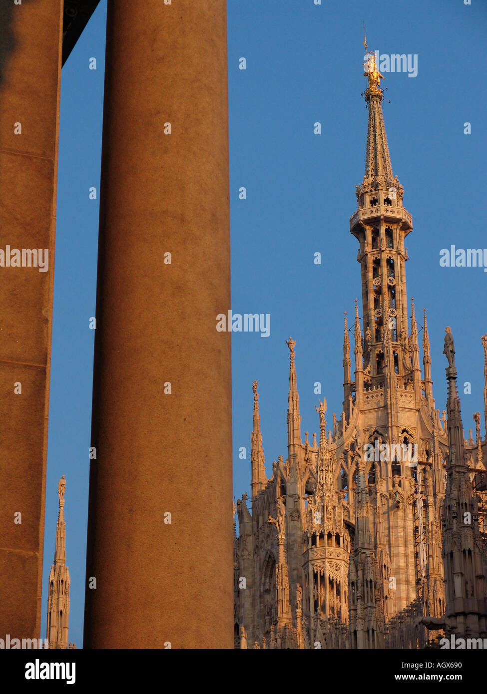 The Duomo spires Milan Italy Stock Photo - Alamy