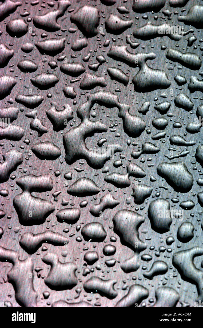 Water On Stainless Steel Stock Photo - Alamy