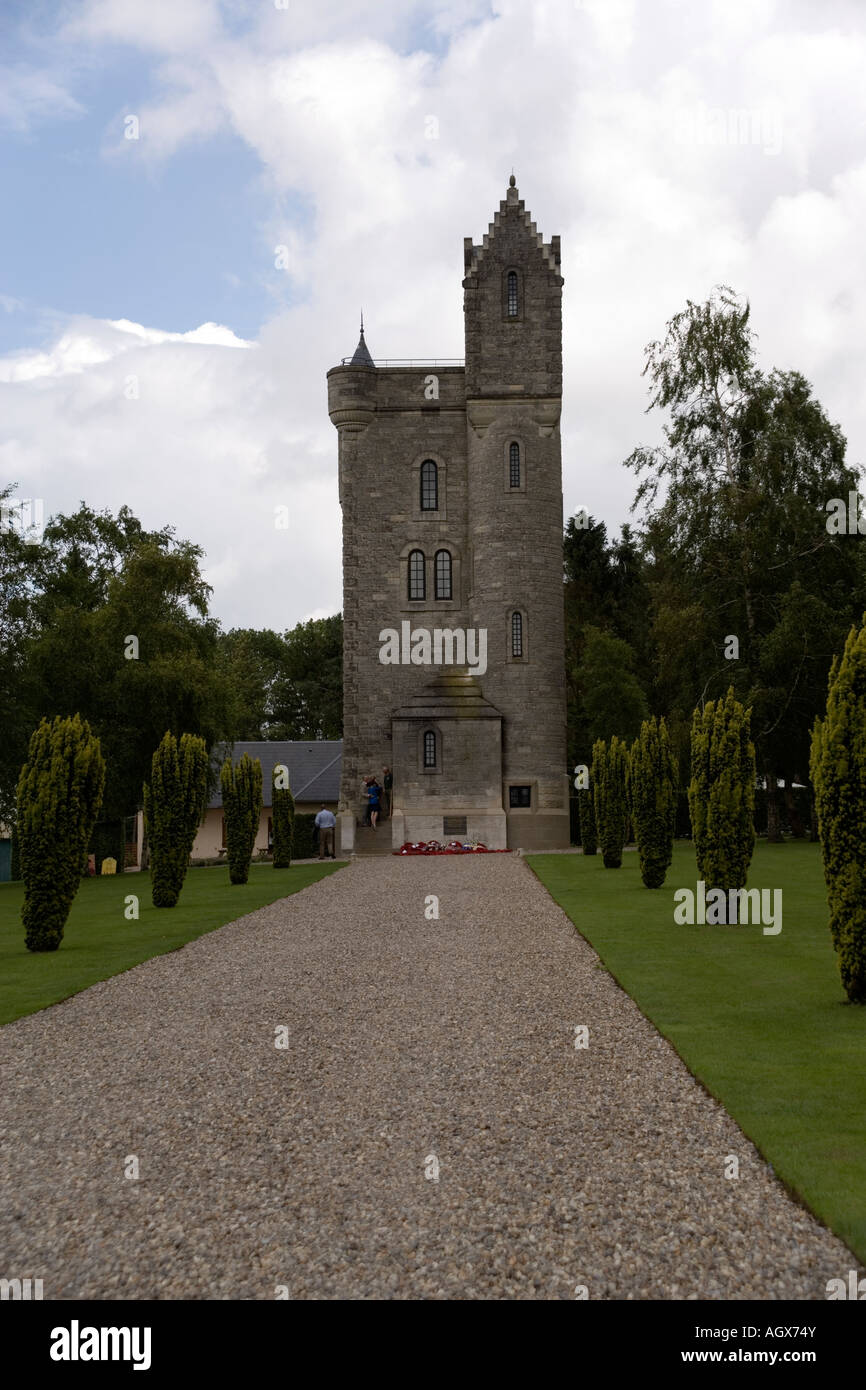 Ulster Tower Memorial commemorating the 36th Ulster division's attack ...