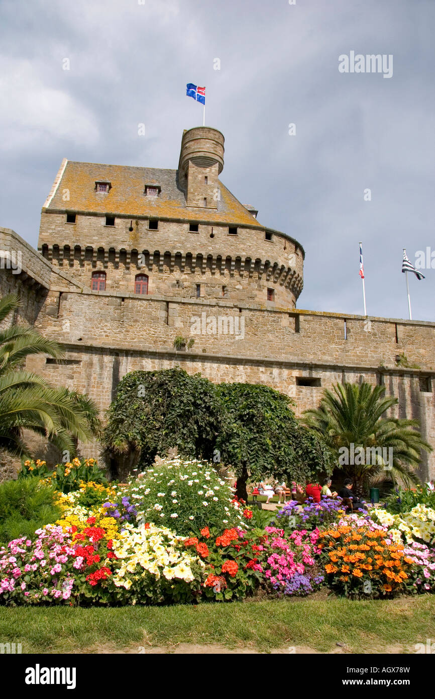 Fort National in the walled port city of Saint Malo in Brittany ...