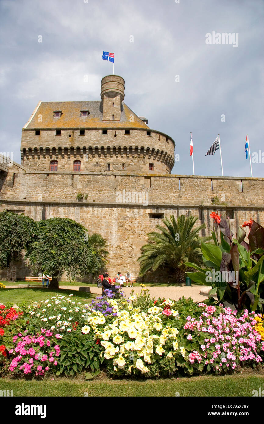 Fort National in the walled port city of Saint Malo in Brittany ...