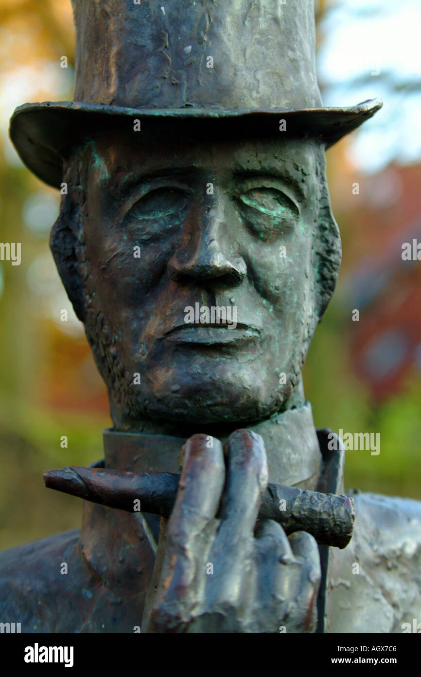 smoker cigar statue german Stock Photo - Alamy