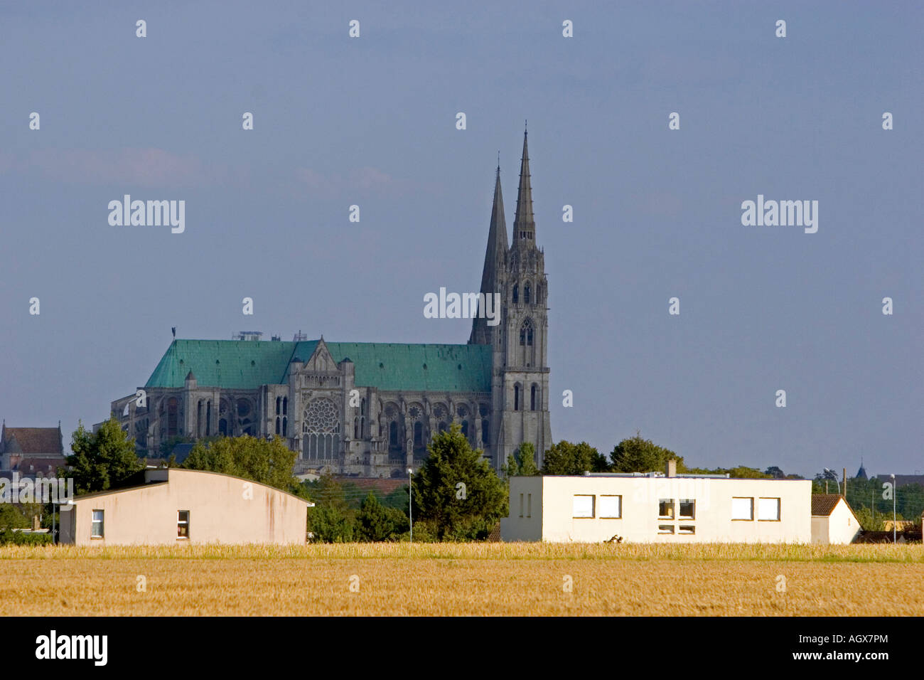 The Cathedral of Our Lady of Chartres at Chartres in the region of ...