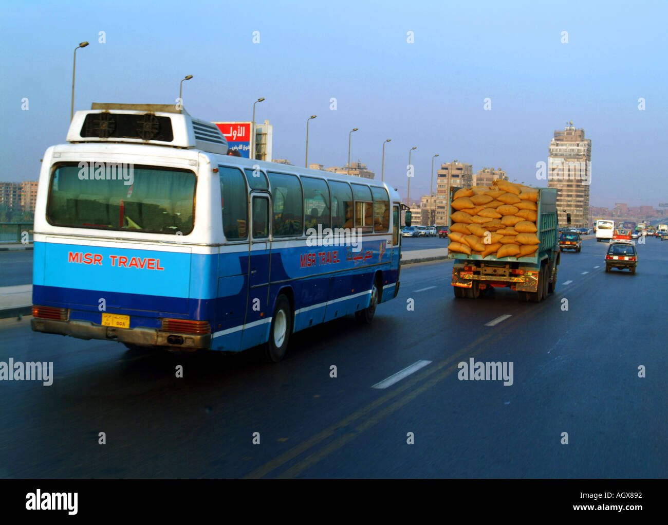 cairo egypt arabic traffic road vehicles Stock Photo - Alamy