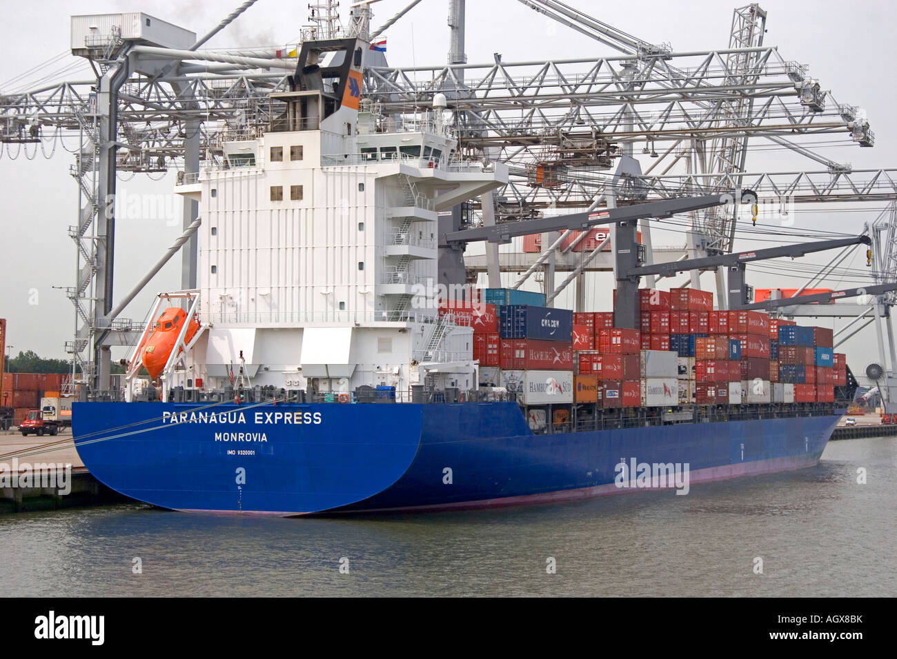 Container ship at the Port of Rotterdam Netherlands Stock Photo - Alamy