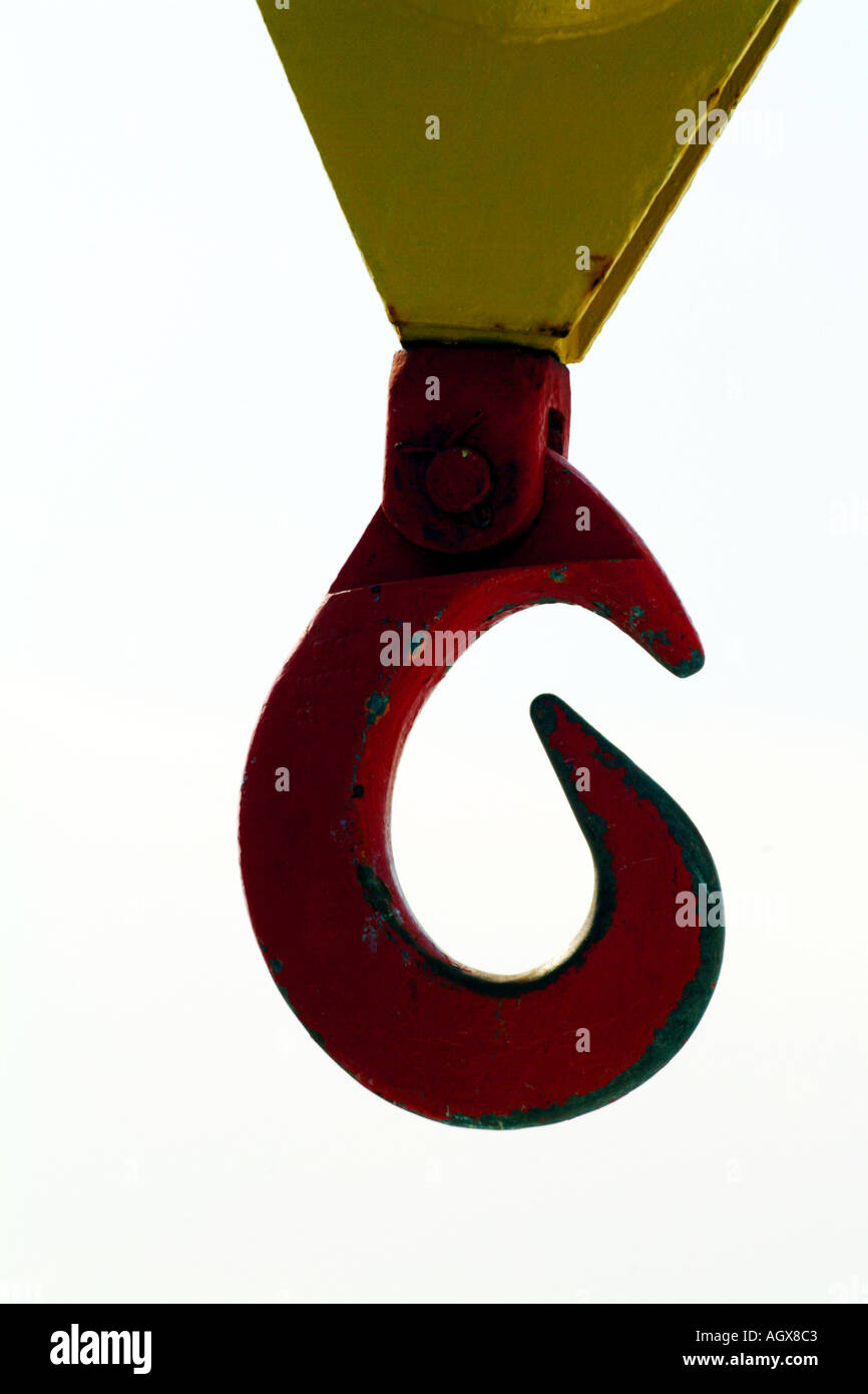 Red crane hooks hi-res stock photography and images - Alamy