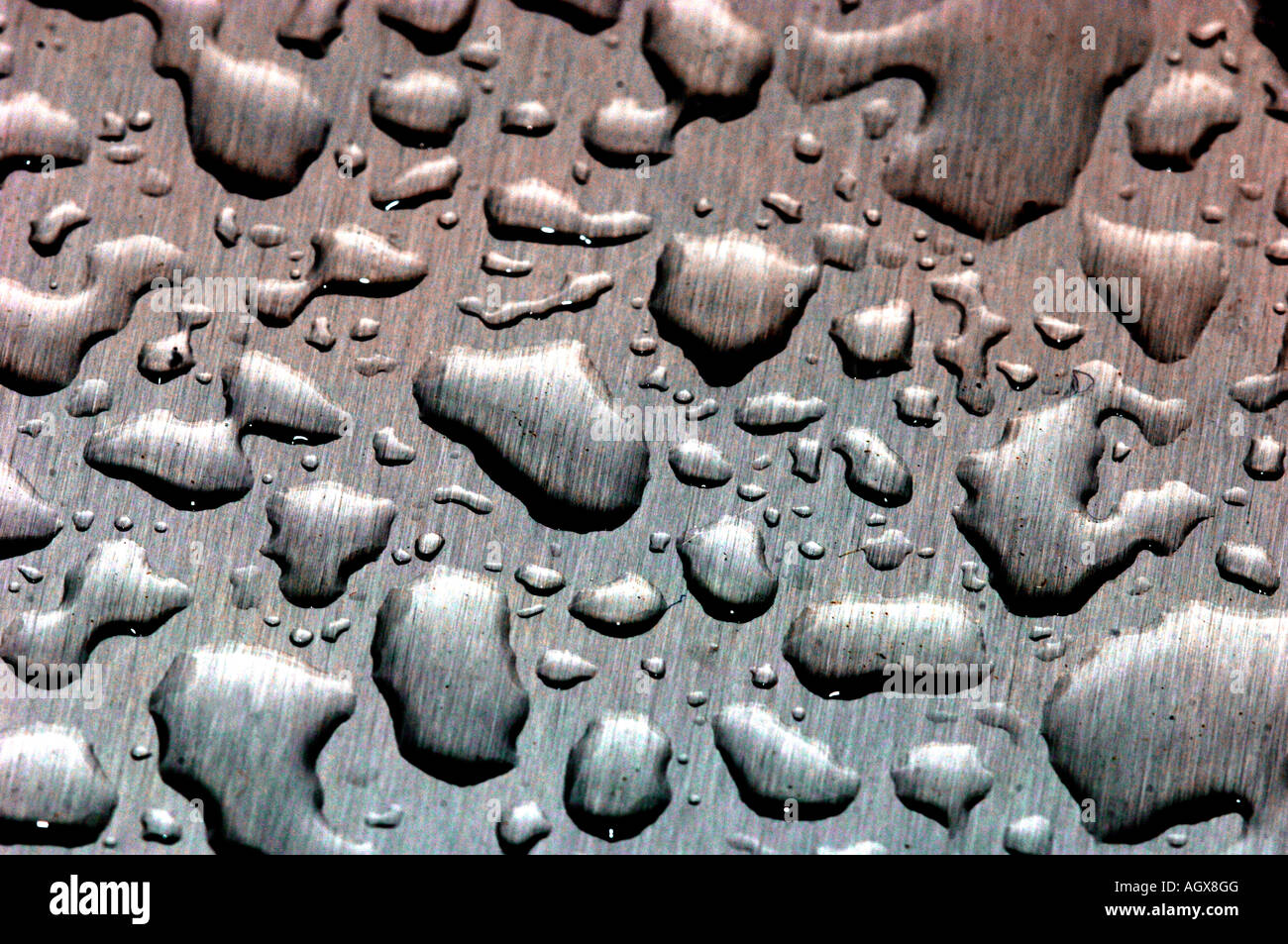 Water On Stainless Steel Stock Photo - Alamy