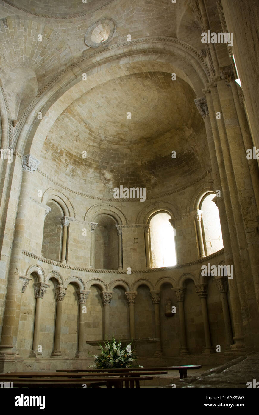 apse, Church of St Peter (Royal Chapel), Loarre Castle, Aragon, Spain ...