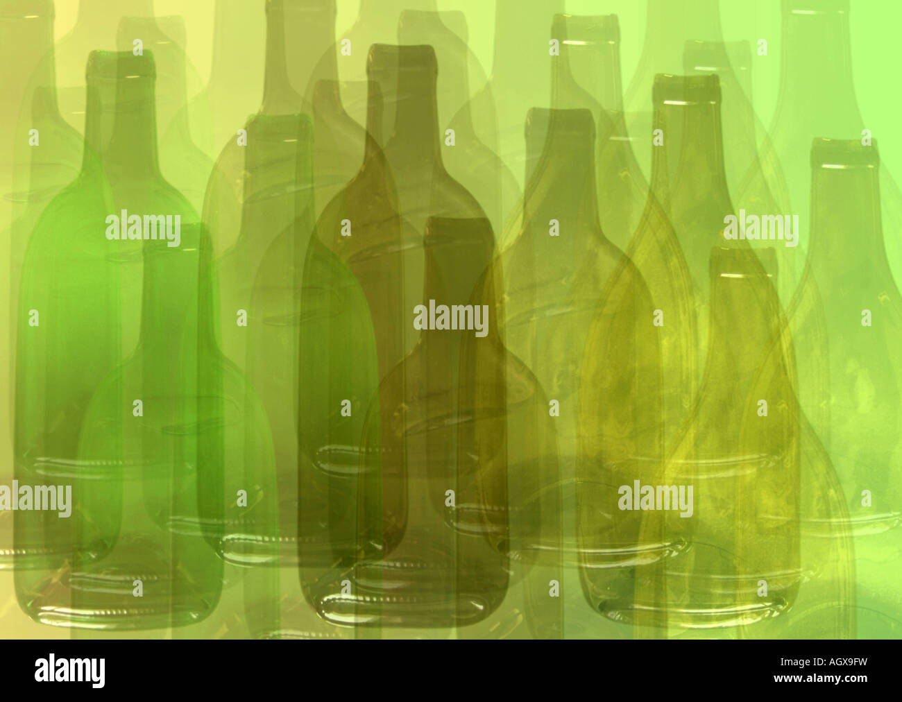 Abstract green bottle background Stock Photo - Alamy