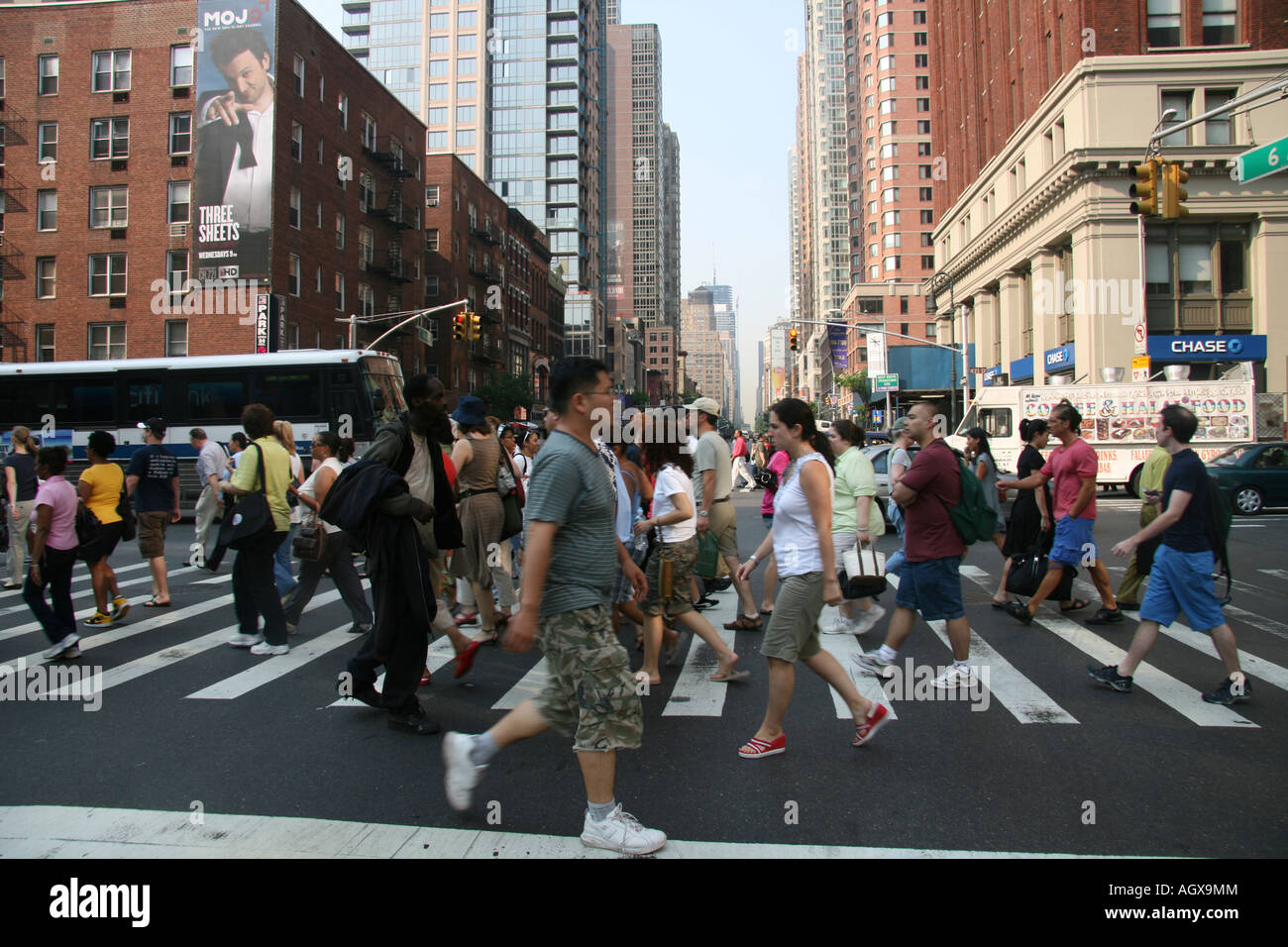 USA NY New york city Manhattan street scene Stock Photo - Alamy