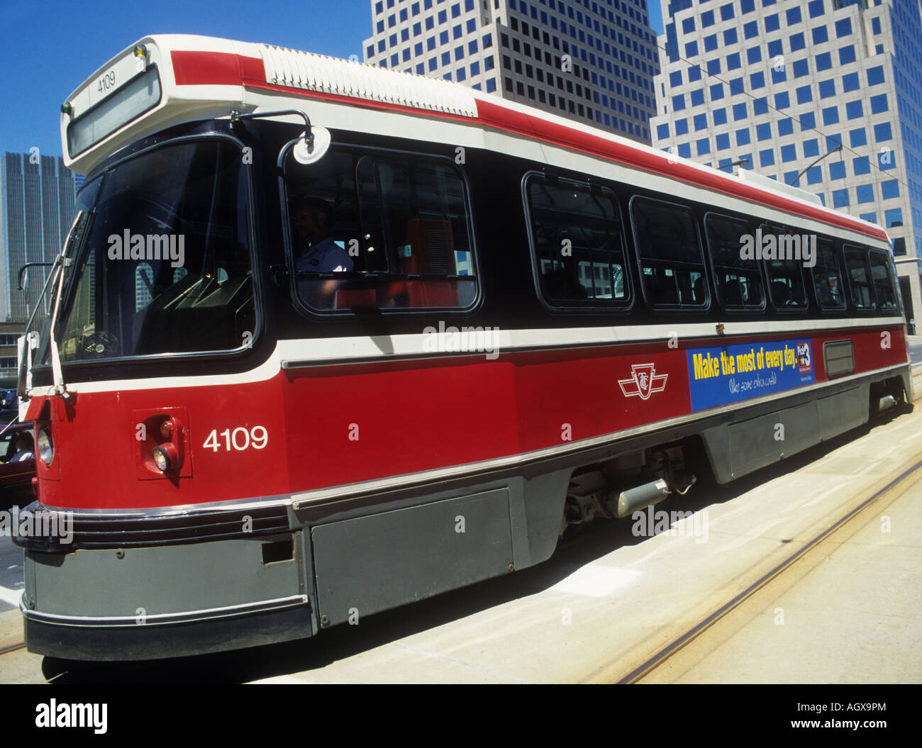 Smart red Toronto City trolley,Canada Stock Photo - Alamy