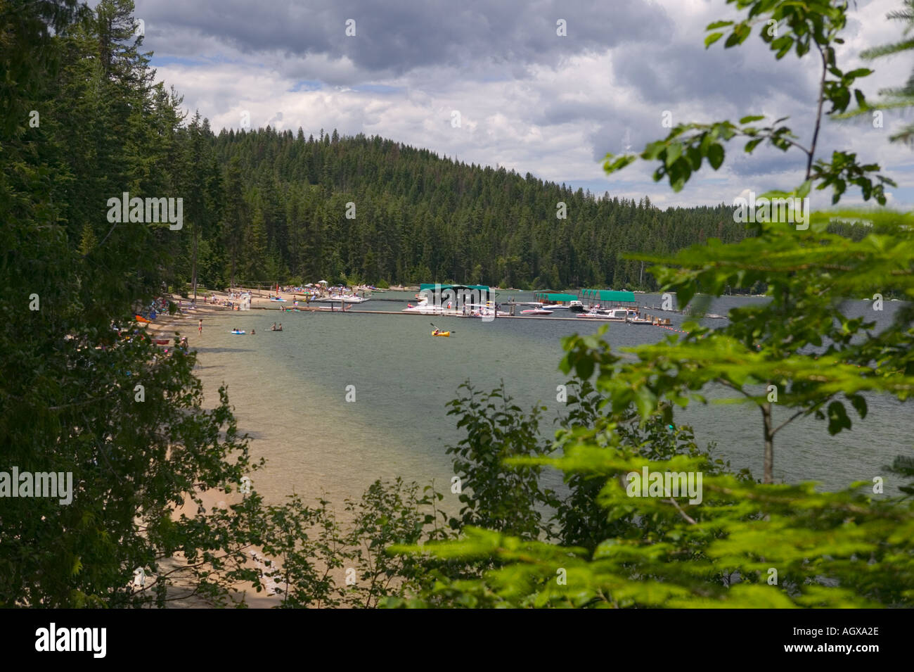 Luby Bay Resort Priest Lake Bonner County Idaho USA Stock Photo - Alamy