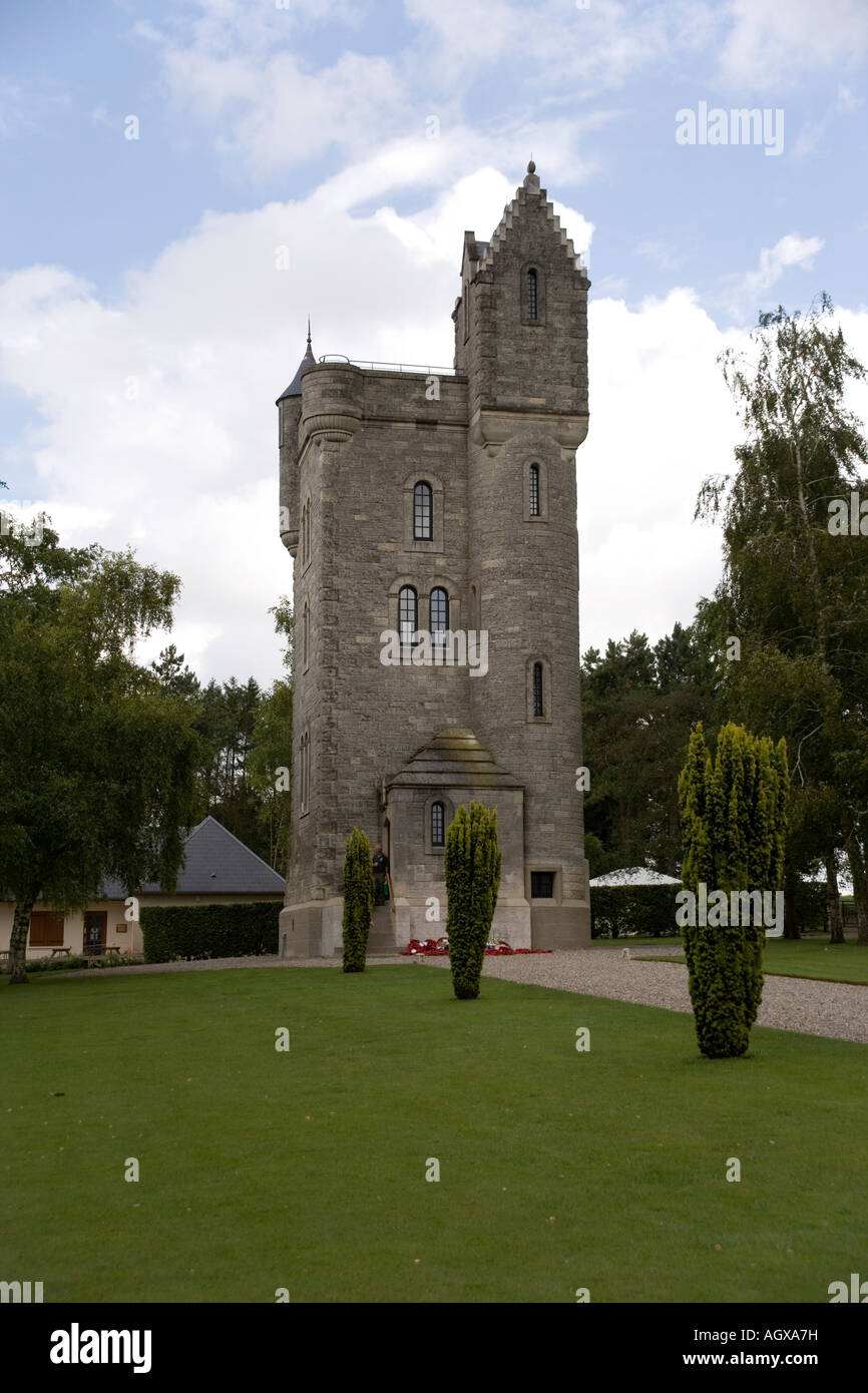 Ulster Tower Memorial commemorating the 36th Ulster division's attack ...