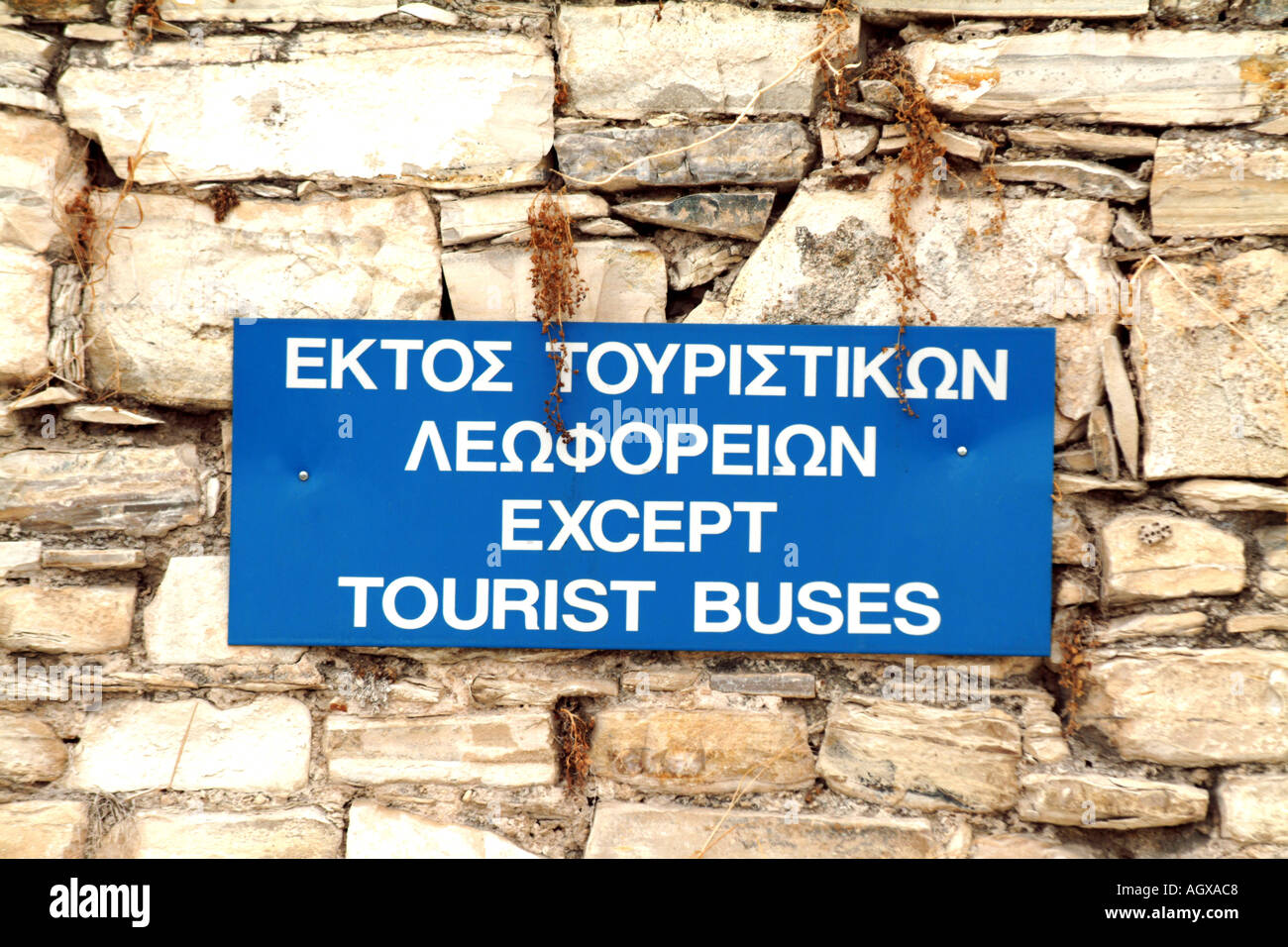 Except buses road sign hi-res stock photography and images - Alamy