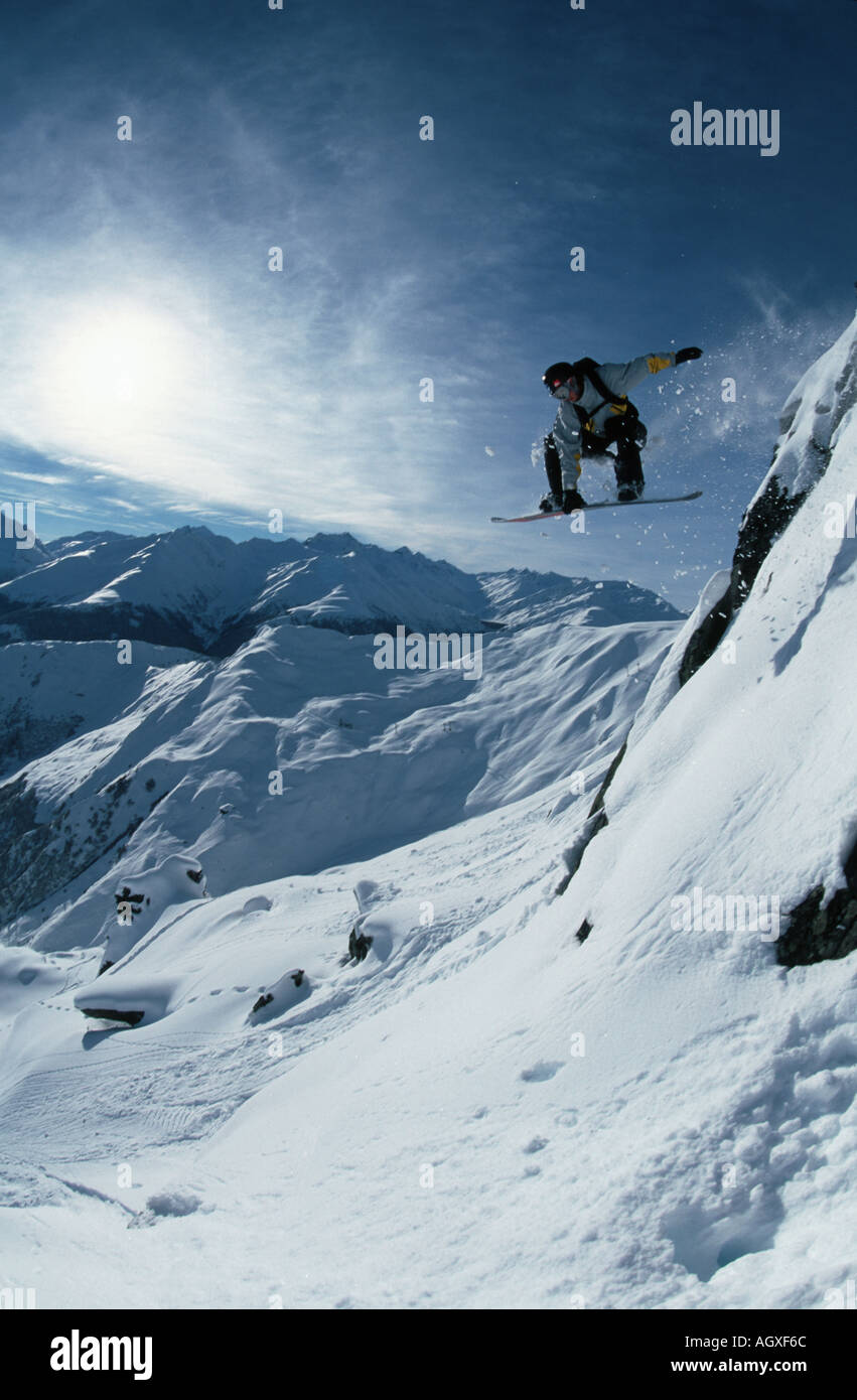 Flying off the cliff Stock Photo - Alamy